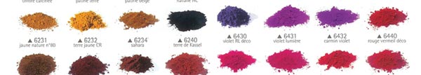Pigments naturels : des poudres pour colorer peintures et enduits